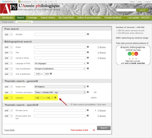 New update of L’Année Philologique | About Brepolis