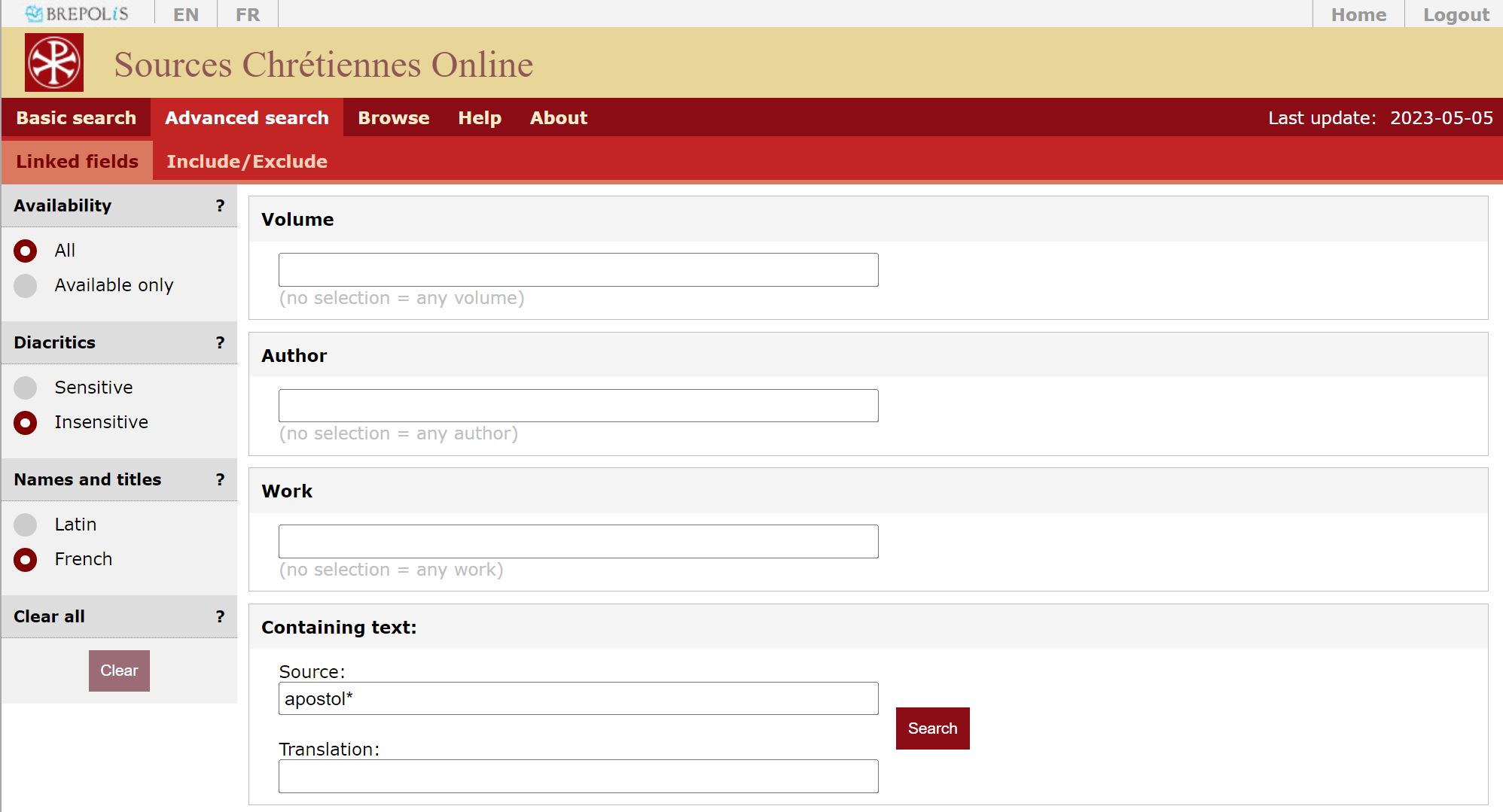 SCO_screen_search | About Brepolis