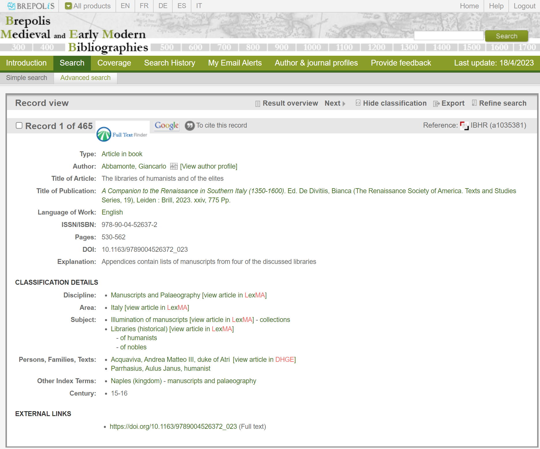 IBHR_screen_2023 | About Brepolis